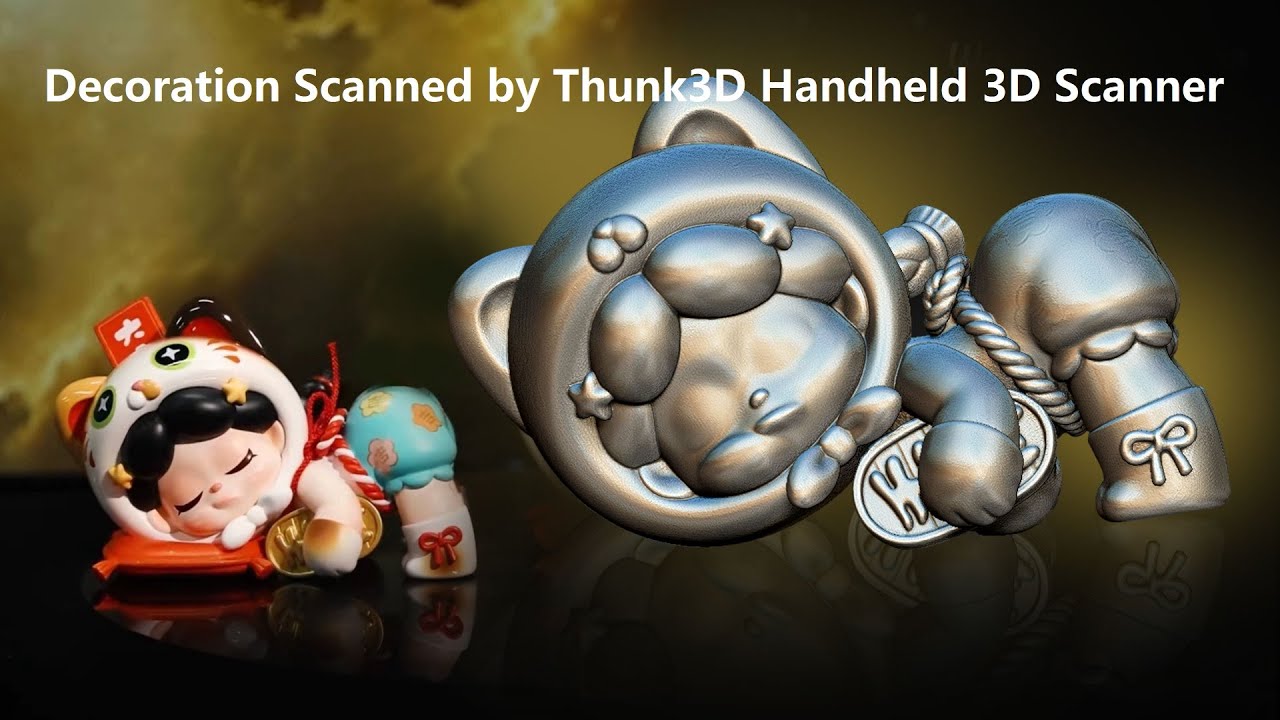Decoration Scanned by Thunk3D Handheld 3D Scanner - YouTube