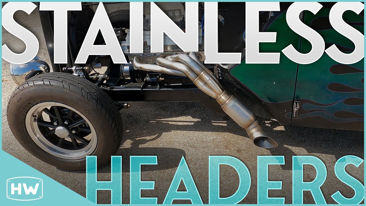 Custom Stainless Headers - 42 Pickup - Hutch's Welding - YouTube