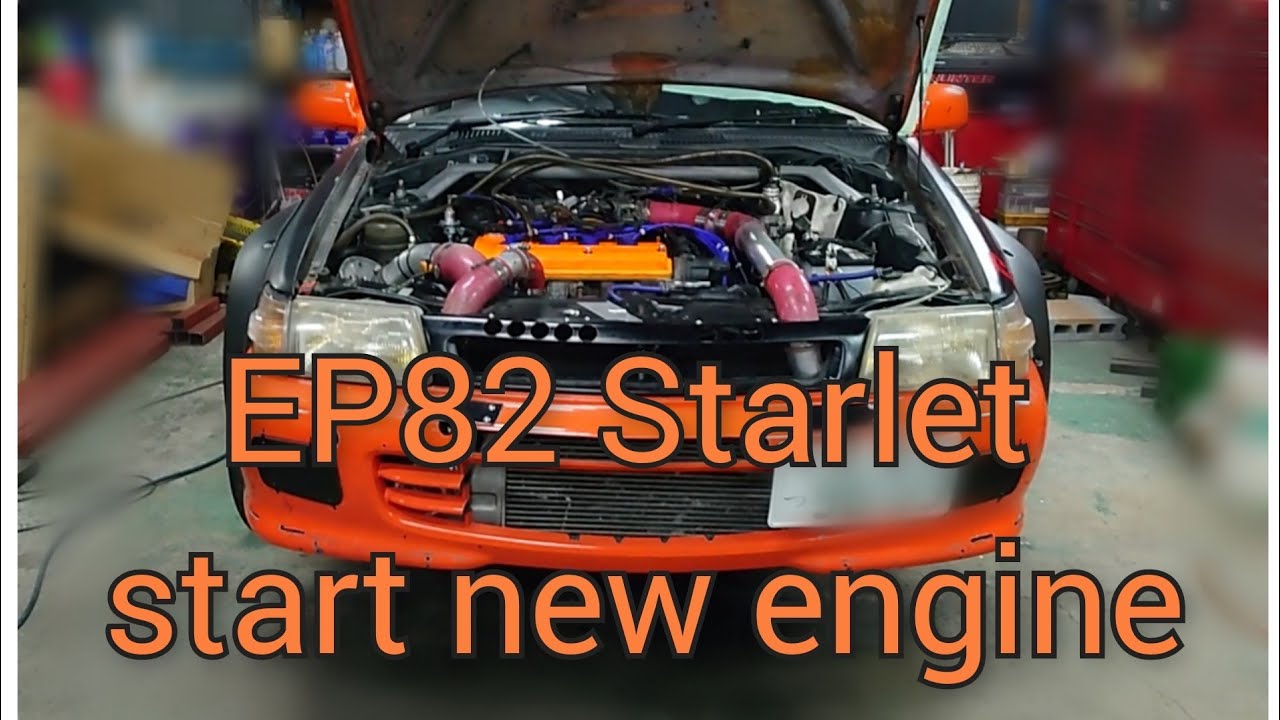 EP82 Starlet, start new high comp engine - YouTube