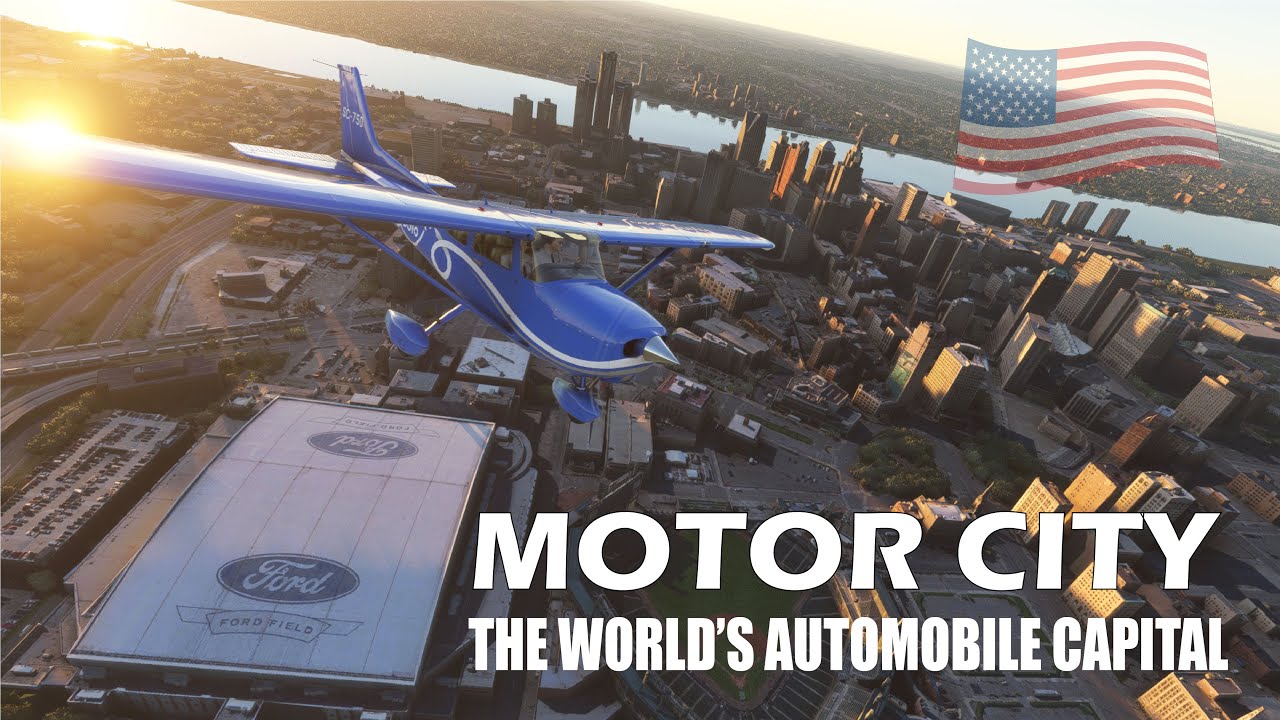 Explore Detroit City Michigan USA with Flight Simulator - YouTube