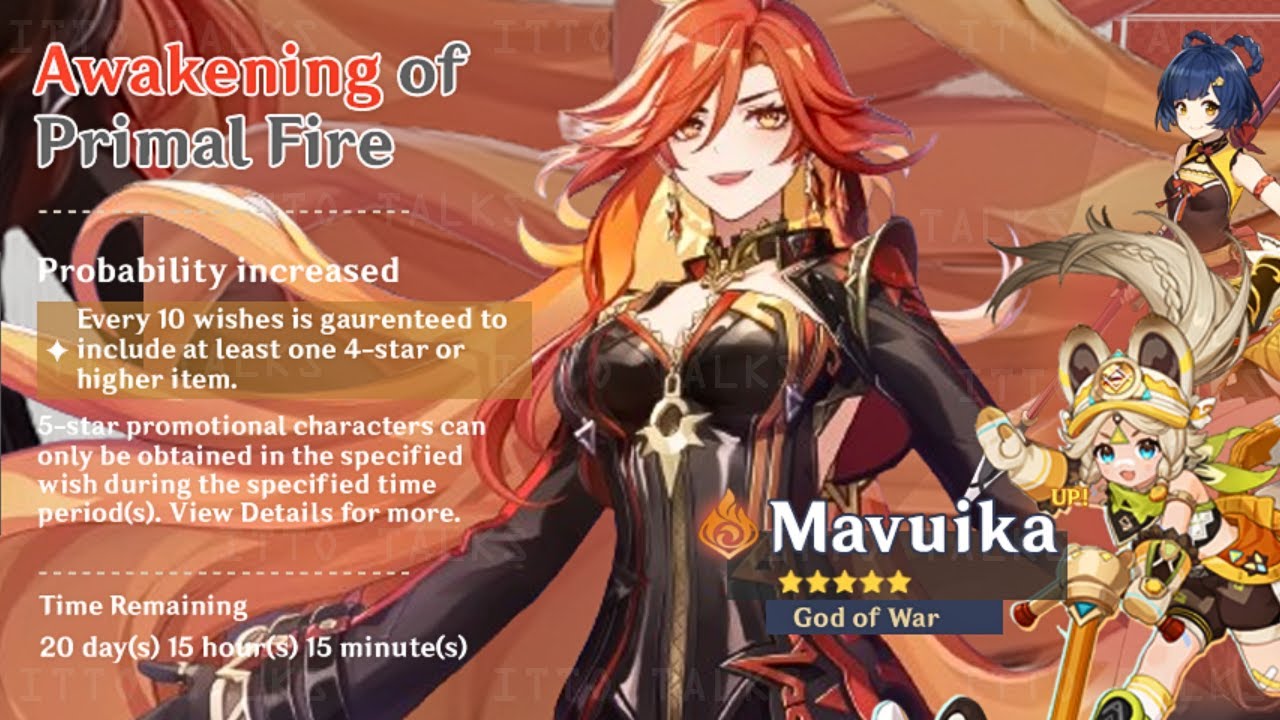 UPDATE!! MAVUIKA: PYRO ARCHON KIT, WEAPON, PLAYSTYLE, CONSTELLATIONS ...