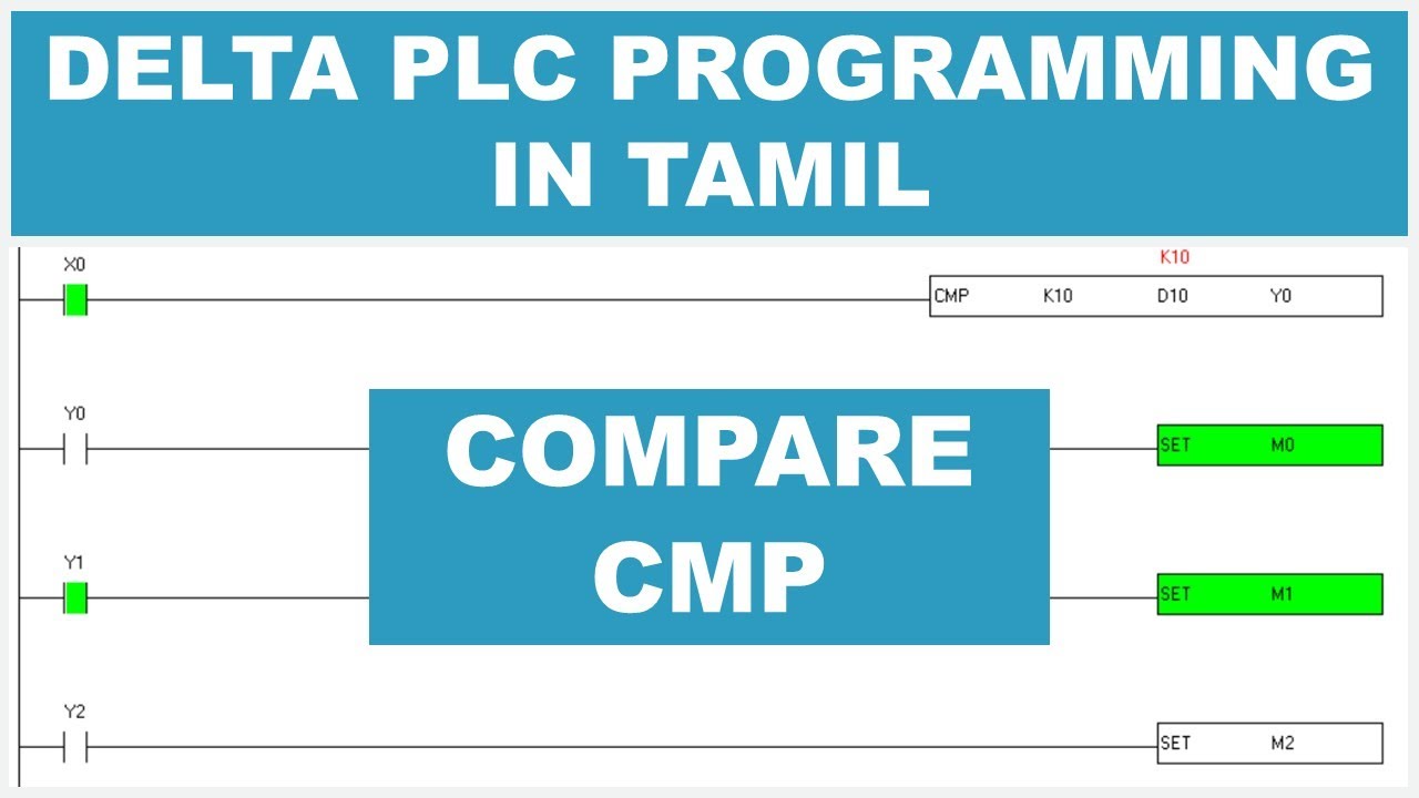 11 Delta PLC Programming in Tamil | CMP Compare Instruction - YouTube