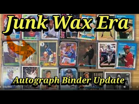 Junk Wax Era Baseball Card Autograph Binder Update Part 1 - YouTube