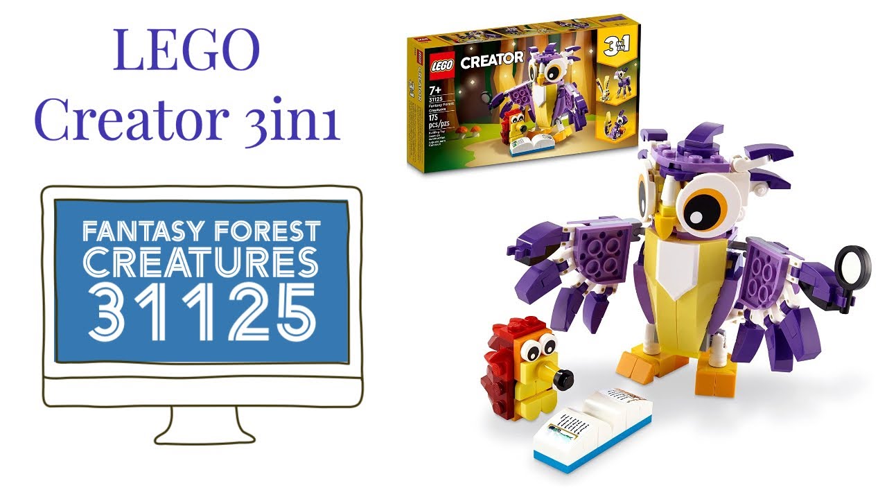 LEGO Creator 3 in1 Fantasy Forest Creatures 31125 Building Kit ...