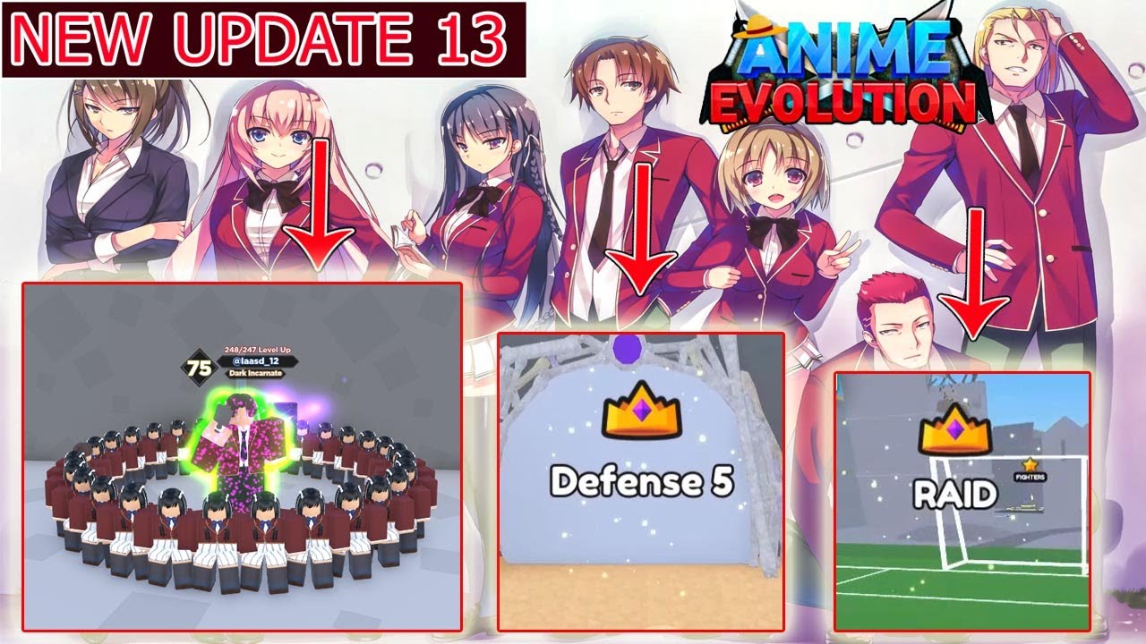 Anime Evolution Simulator - New Update 13 Add Defense 5 & RAID - YouTube