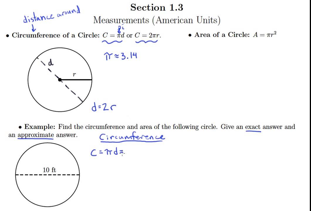 Measurements of Circles (1.3h) - YouTube