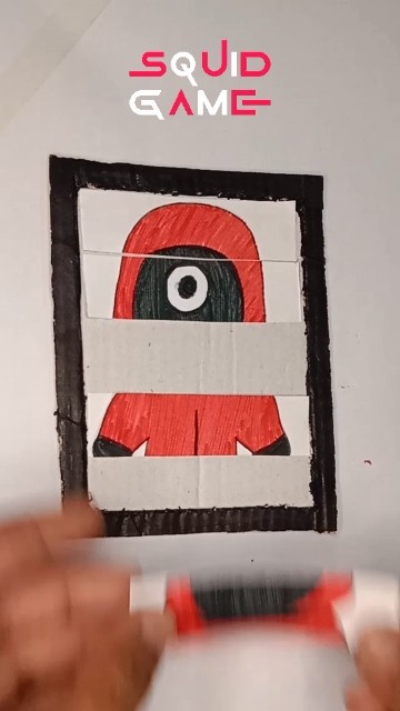 Squid game paper crafts #guard paper Sticks puzzle game #puzzlegame # ...