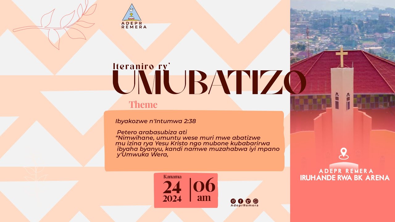 LIVE: UMUBATIZO // TARIKI 24/8/2024 - YouTube