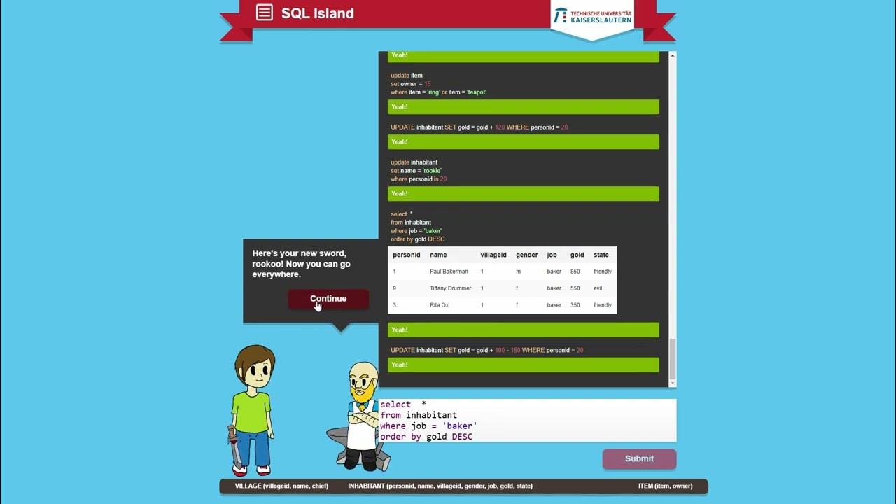 Sql Island full Walkthrough | Free Sql game | text-adventure game to learn - YouTube