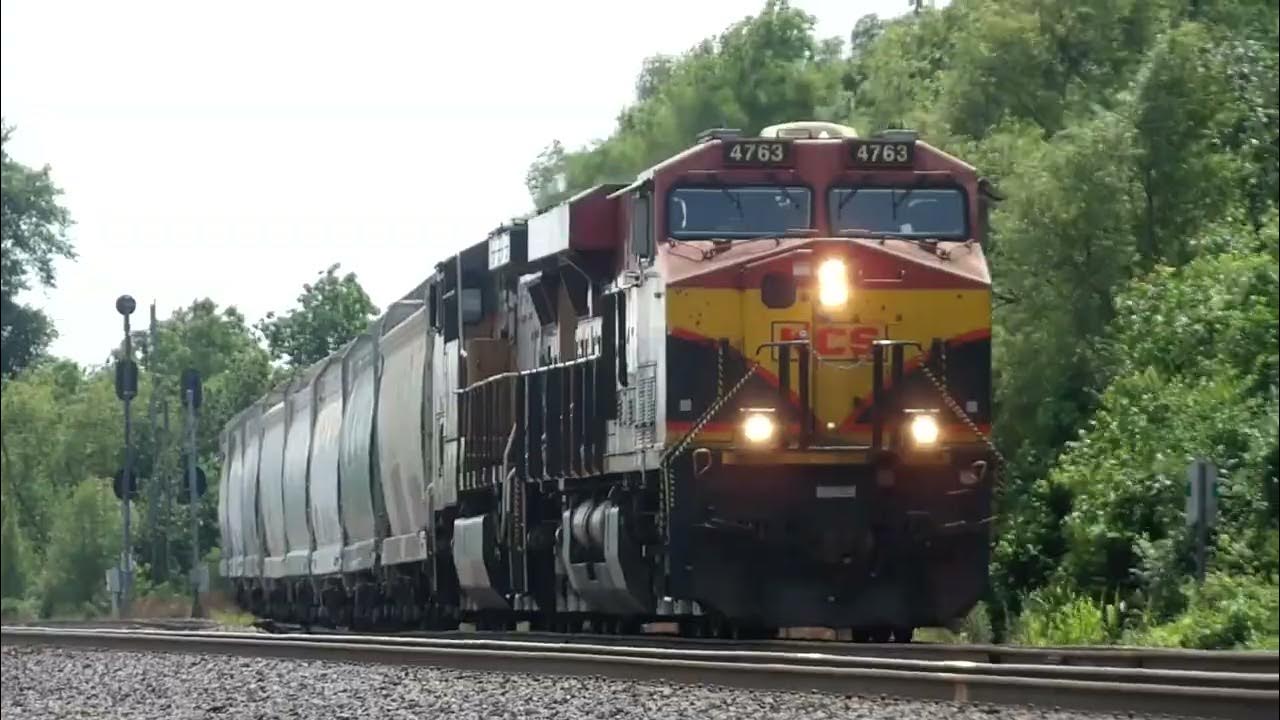 5-24-2024 KCS 4763 Leads the MLDAS Pulling into The Crew Change Depot. - YouTube