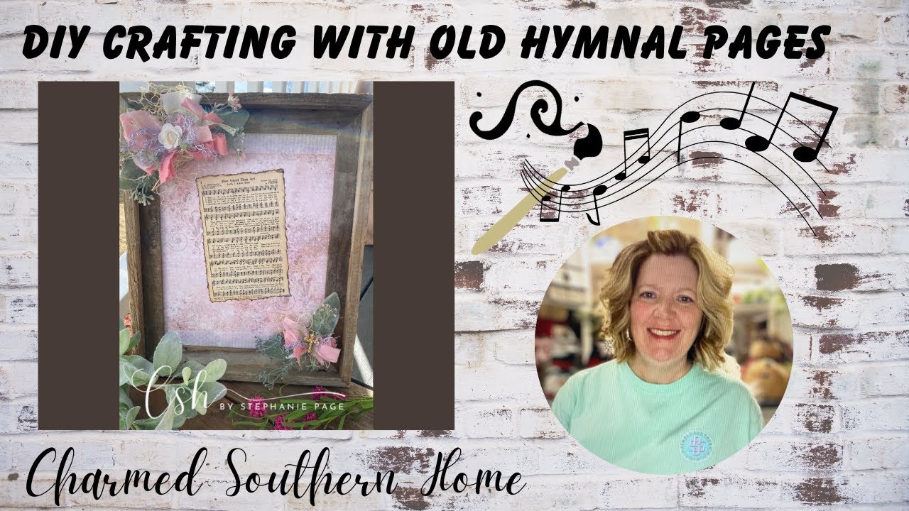 DIY Crafting With Old Hymnal Pages - YouTube