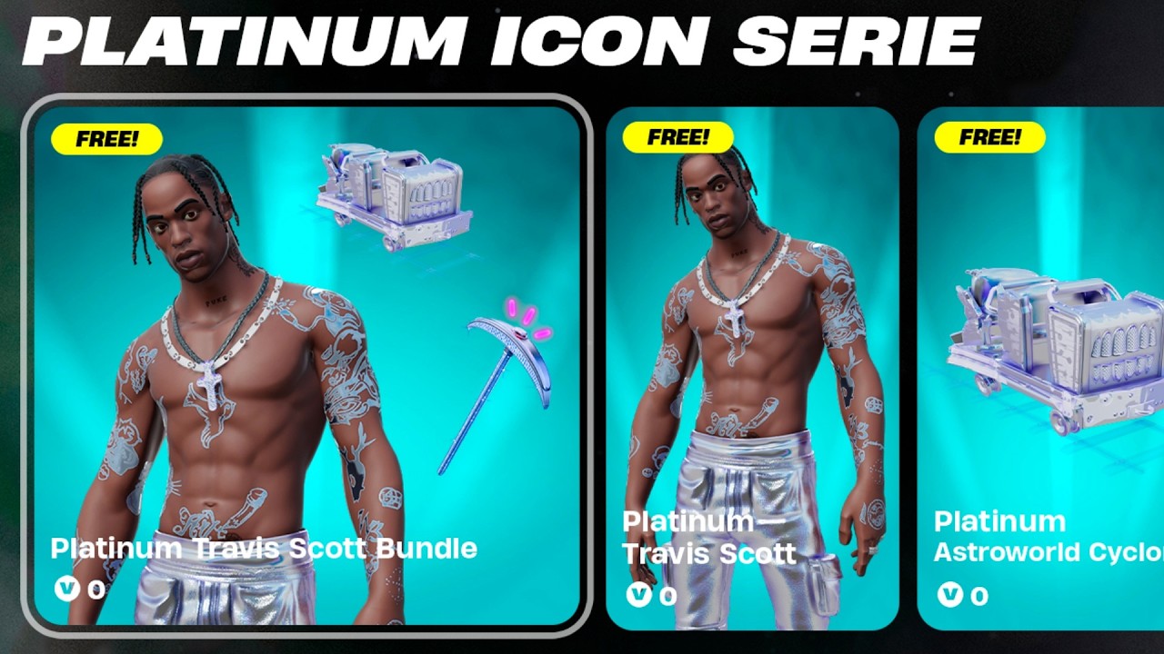 TRAVIS SCOTT UPDATED in Fortnite! (Release Date, FREE Rewards, Platinum ...