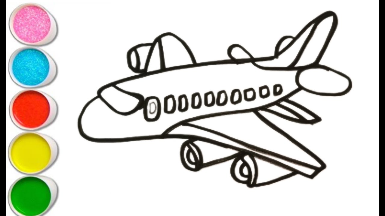 Aeroplane drawings easy || How to draw Aeroplane Drawing step by step ...