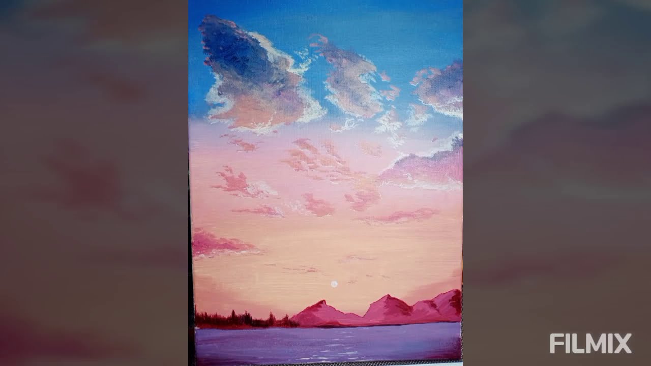 I followed a Tutorial! | Clouds by Feliks | Acrylic Painting #10 - YouTube
