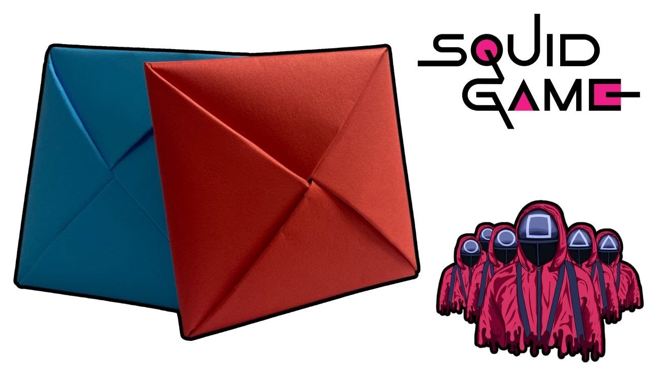 Squid Game Ddakji | How to Make Ddakji 2025 🟥🟦 - YouTube