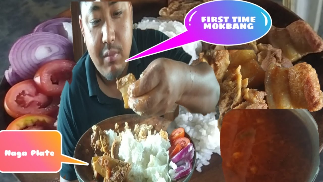 FIRST TIME || MOKBANG || PORK MEAT || NAGA PLATE ME!!@hmurumivlogs ...