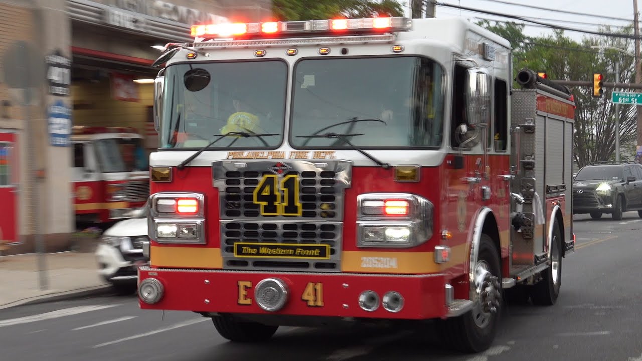 Philadelphia Fire Department Engine 41 Responding - YouTube