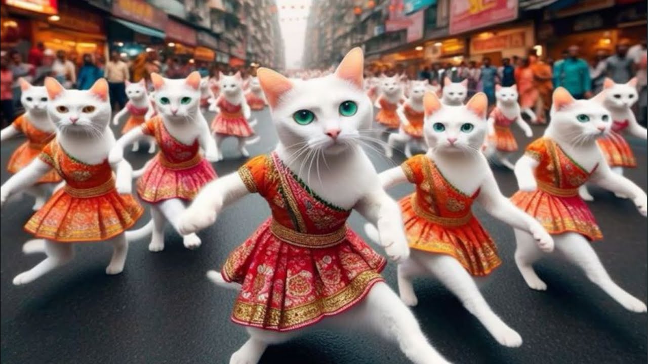 cats dance video - YouTube