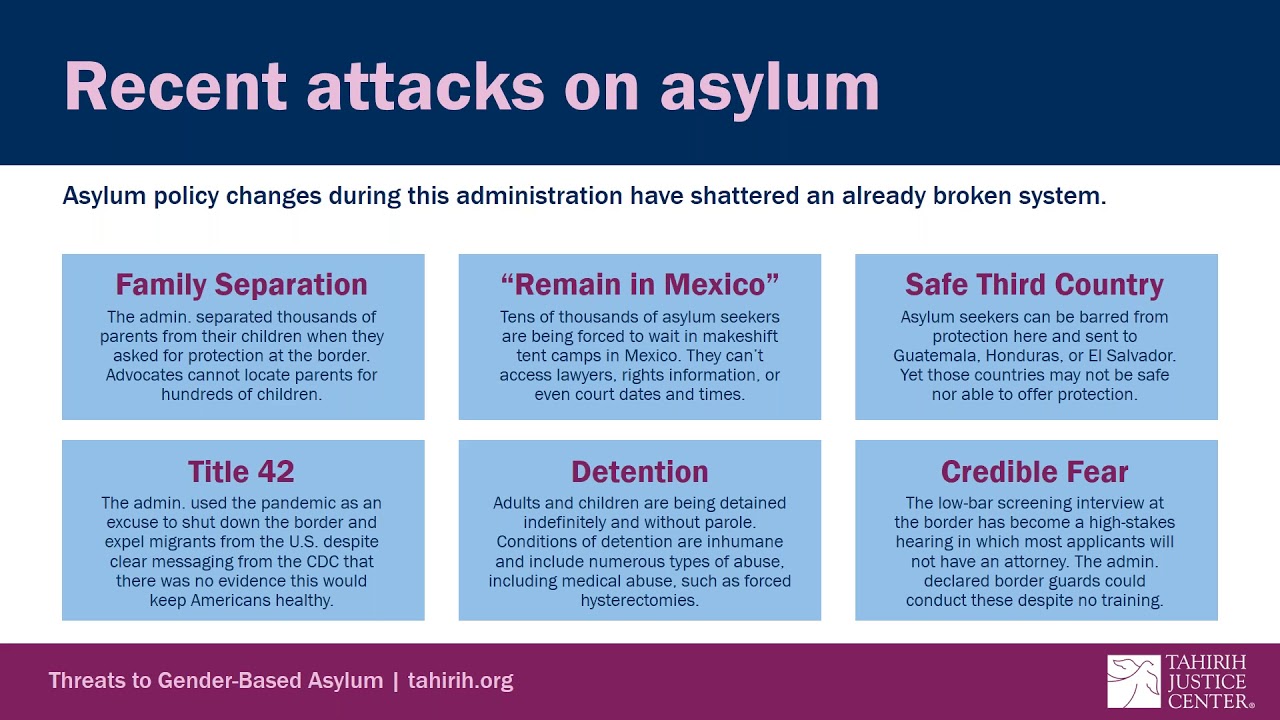 Threats to Gender Based Asylum - YouTube