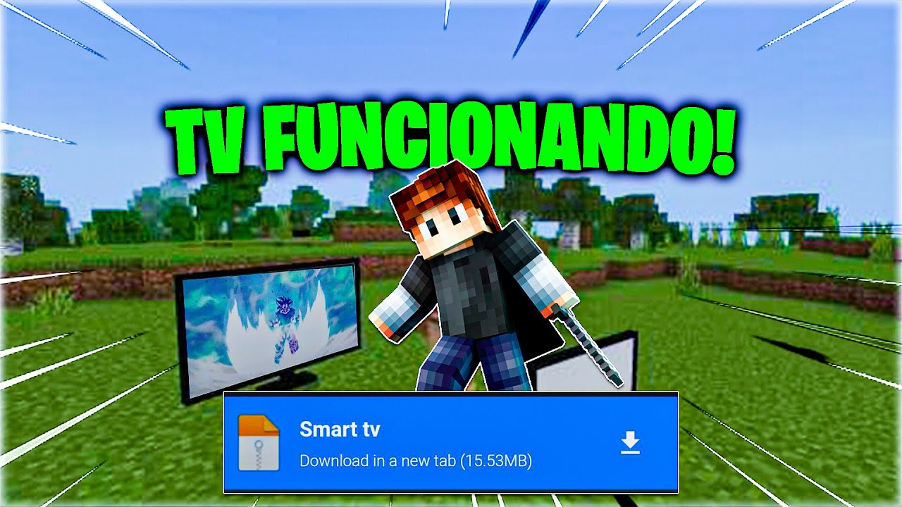 📺 !TELEVISIÓN FUNCIONANDO PARA MINECRAFT BEDROCK 2023! (Mod addon Smart ...