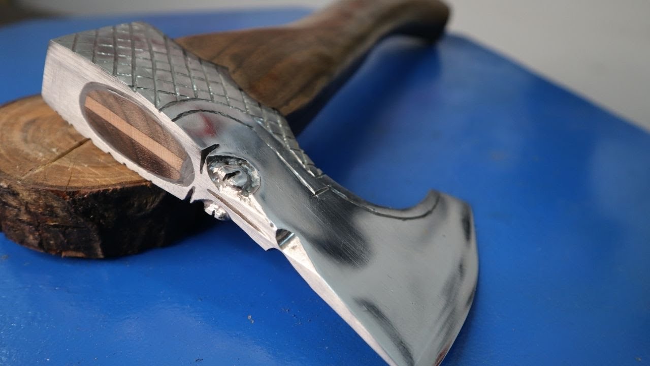 Making Viking Axe from the Cheapest Axe -Antique Hatchet Restoration ...