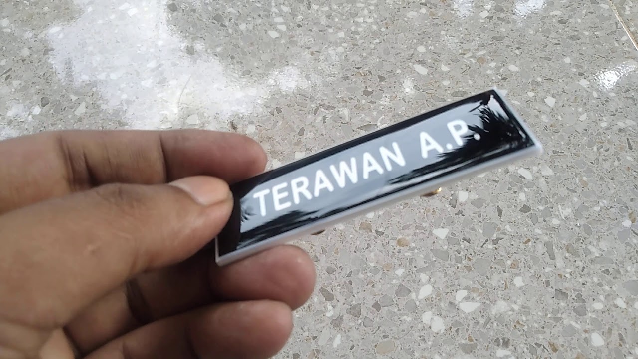 Name Tag Ukuran Standar Polisi, pengait Manset Bagus - YouTube