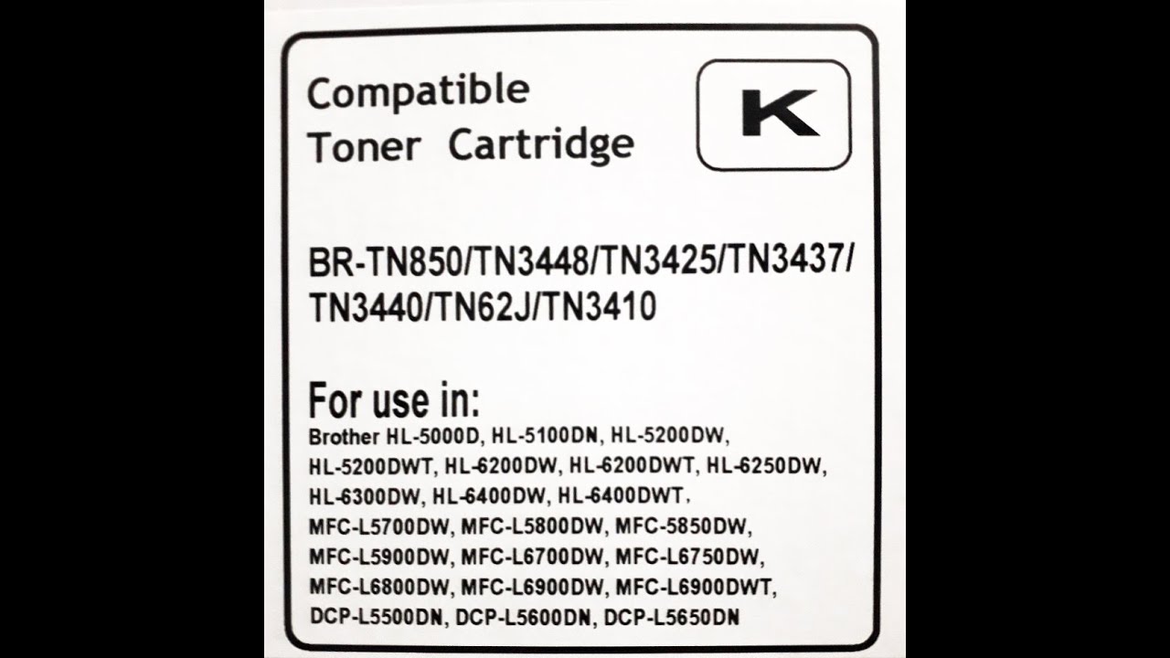 Hộp mực BR-TN850-TN3448-TN3425-TN3437-TN3440-TN62J-TN3410 - YouTube