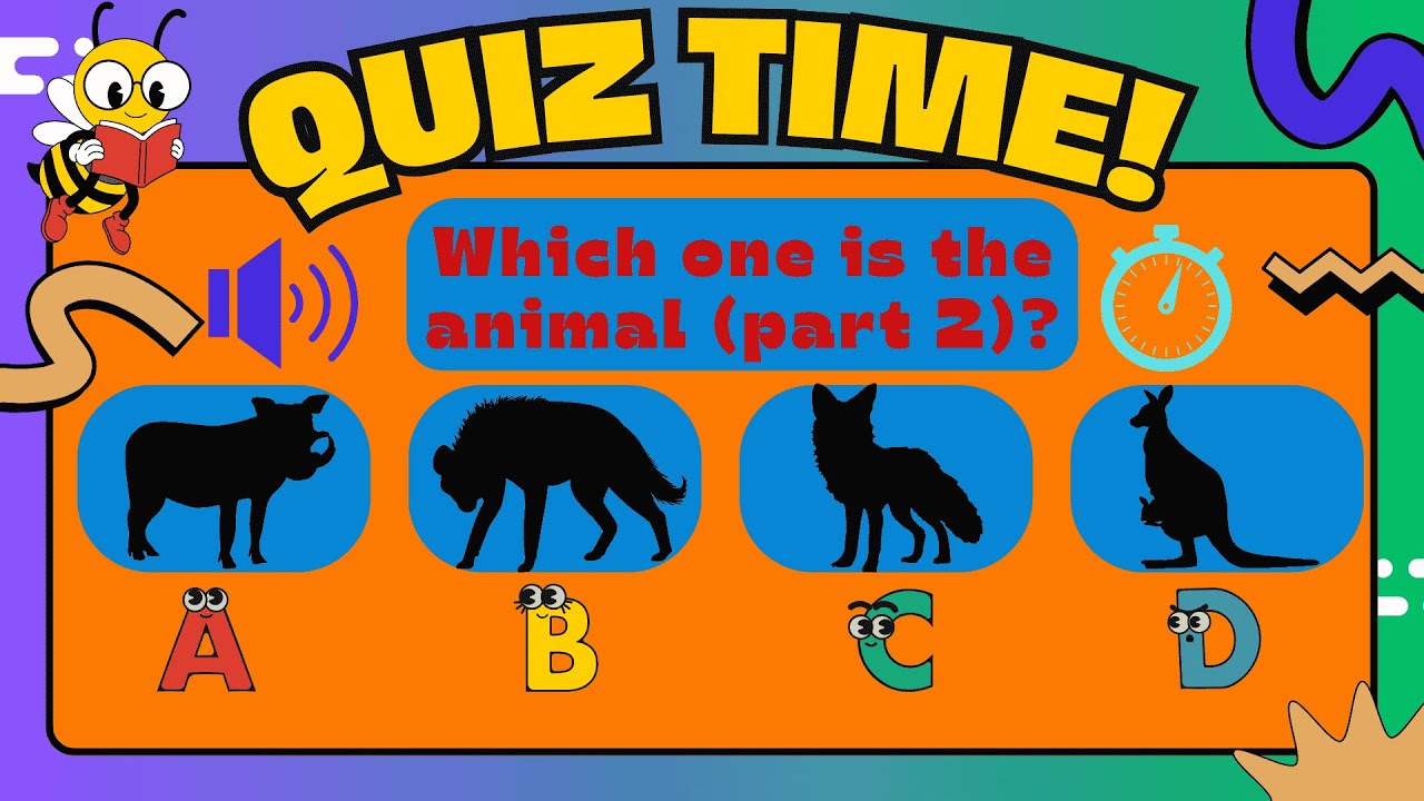 Quiz Time! Guess the animal by shadow (part 2), sound and timer Game ...