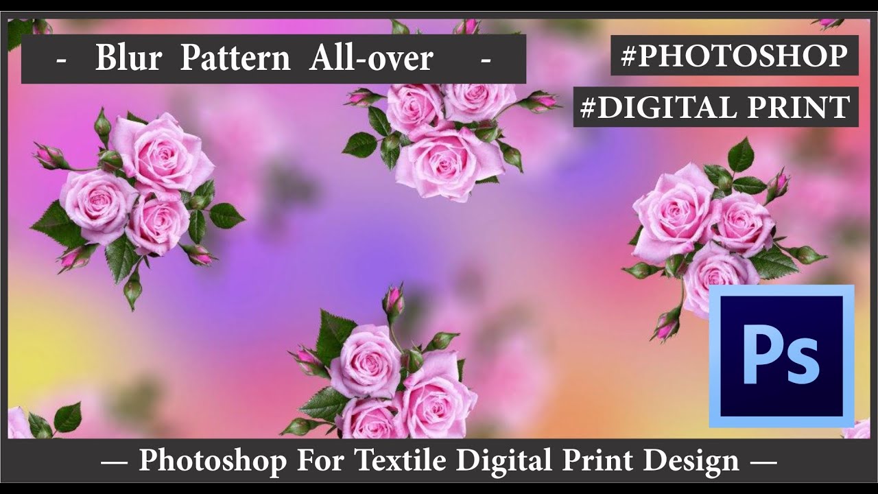 DIGITAL PRINT | Blur Pattern All-over | Photoshop For Textile Digital ...