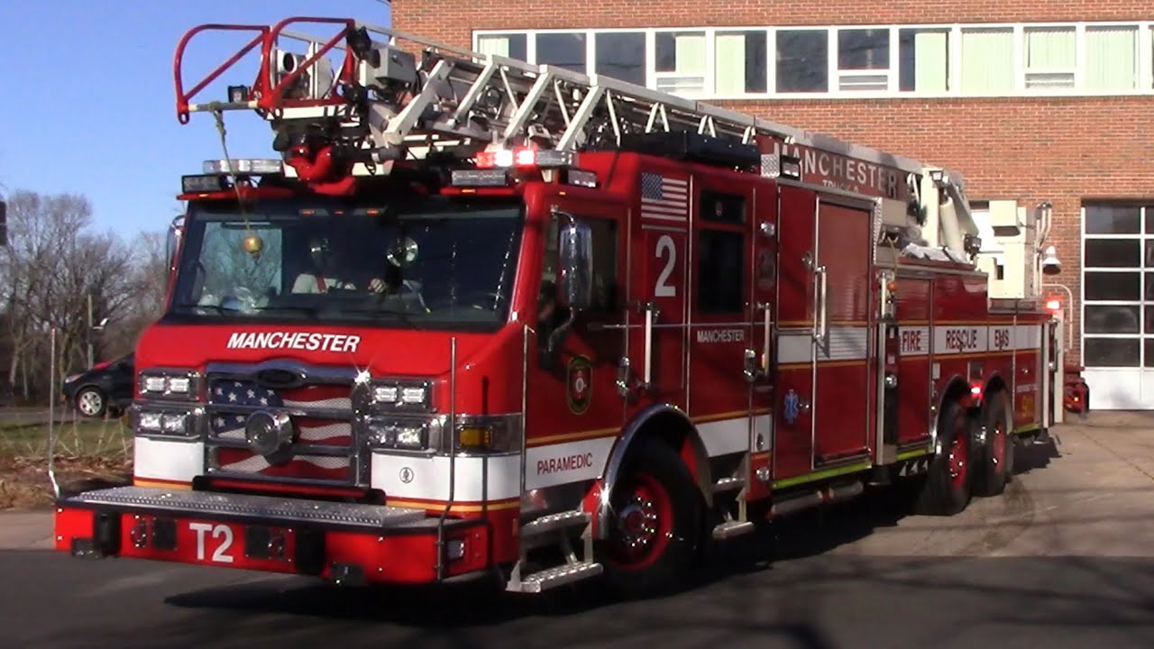 Manchester Fire Department Truck 2 Responding - YouTube