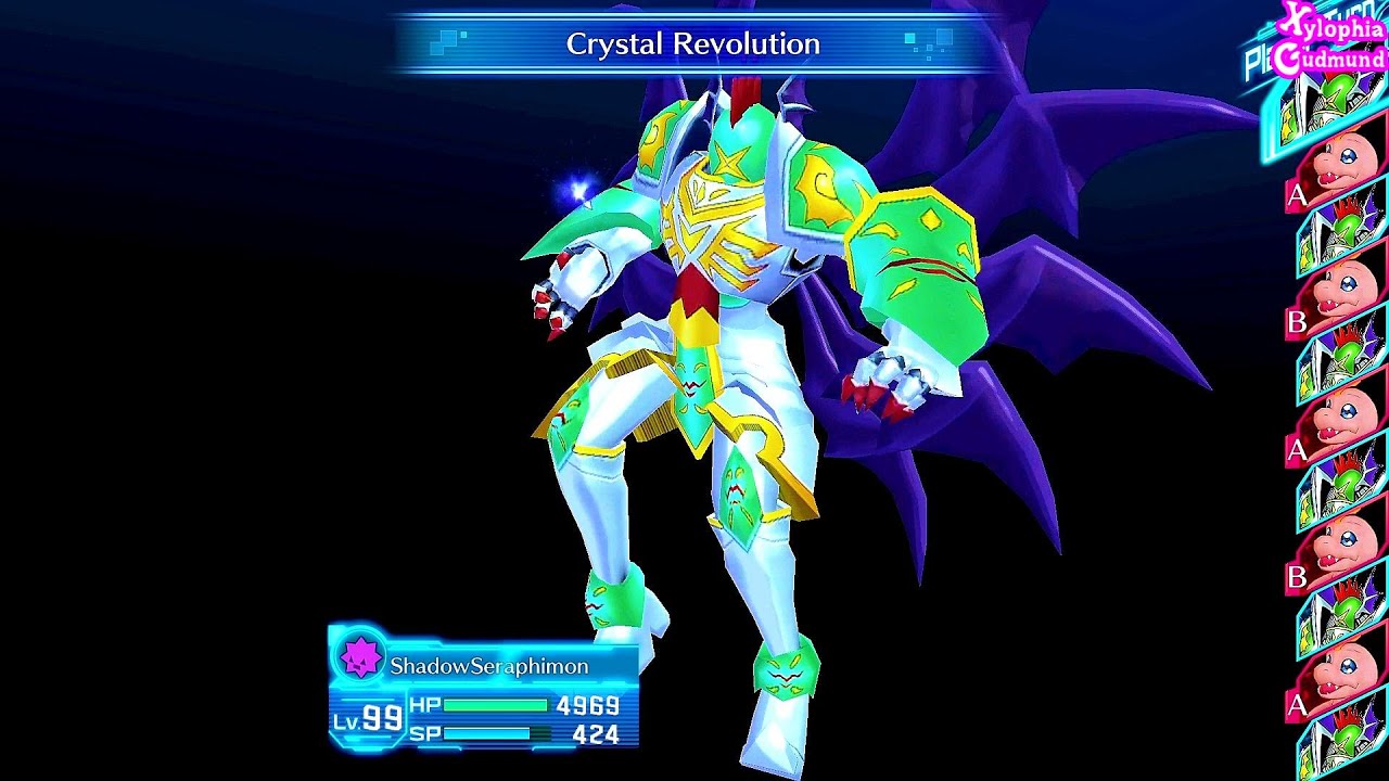 『Xylophia Gudmund』 Mercurymon Sakkakumon to Shadow Seraphimon Evolution ...