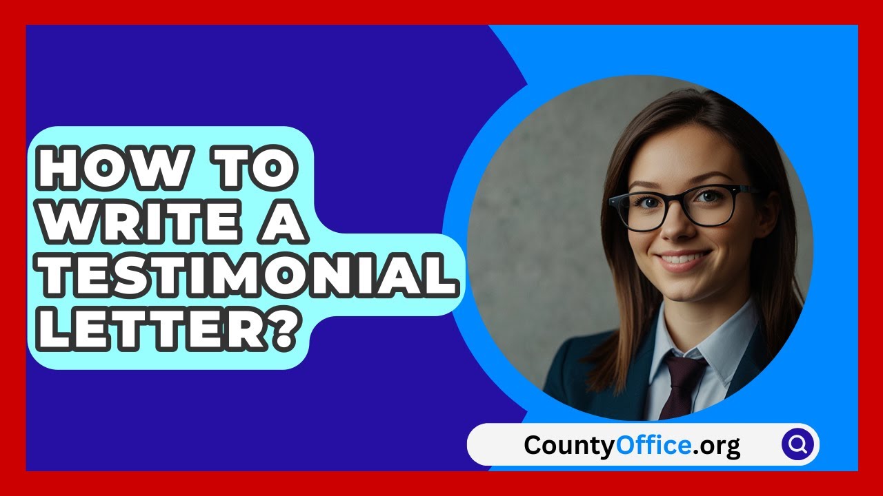 How To Write A Testimonial Letter? - CountyOffice.org - YouTube