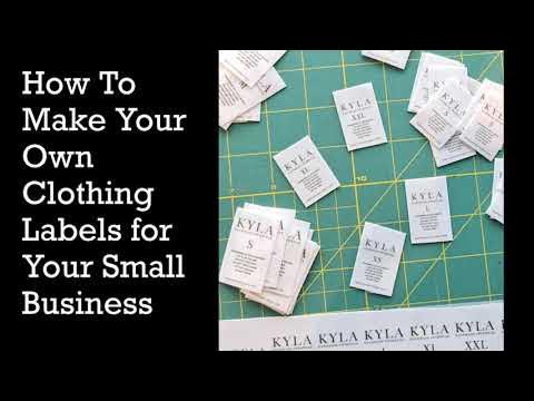 How to create labels for your clothing business - YouTube