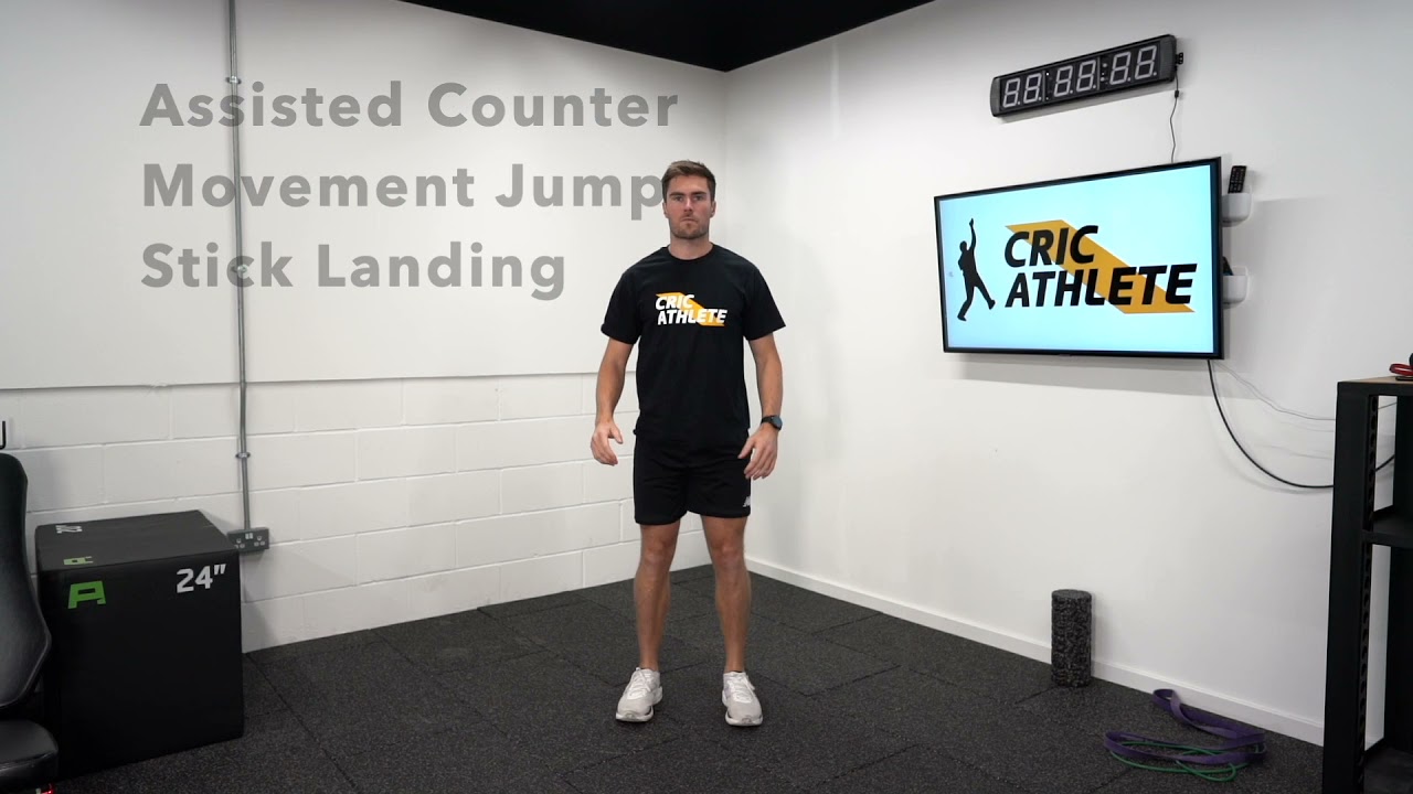 Assisted CMJ Stick Landing - YouTube