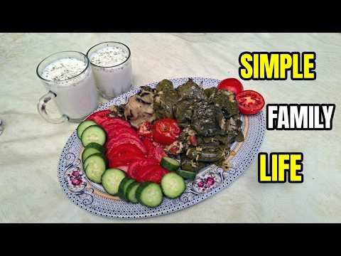 Peaceful Life in Iran 🇮🇷 | Cooking Traditional Stuffed Grape Leaves with Family