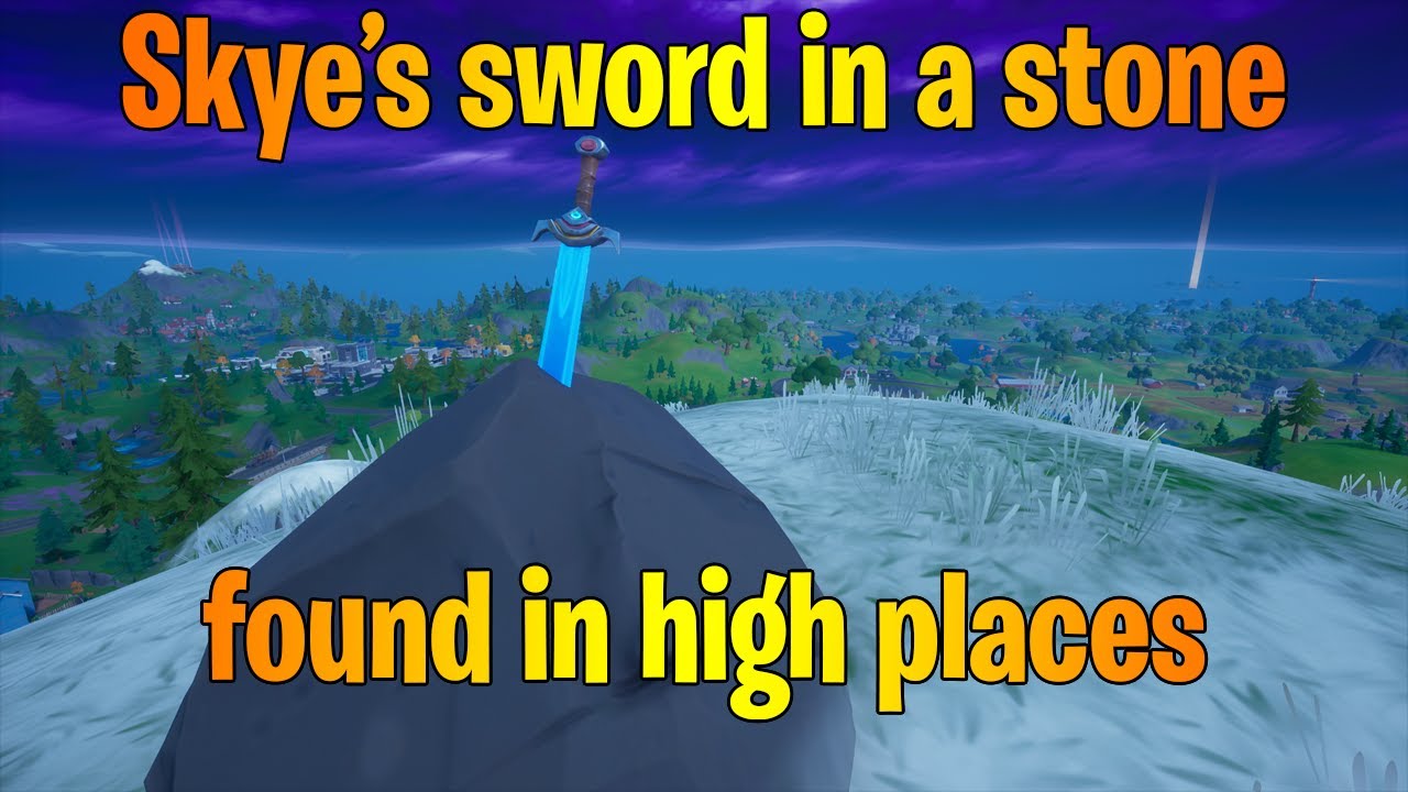 Search Skye's Sword in a stone found in high places! - YouTube