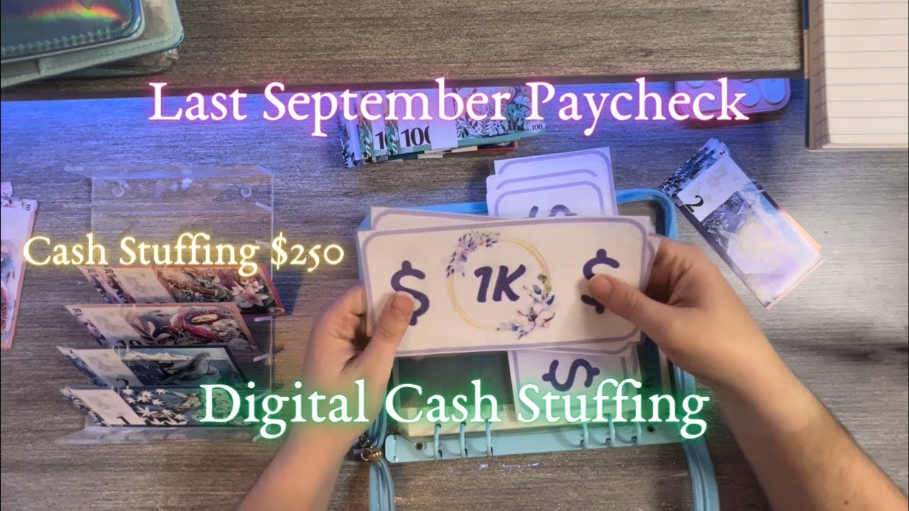 Last September Paycheck Cash Stuffing $250: Digital Cash Envelope ...