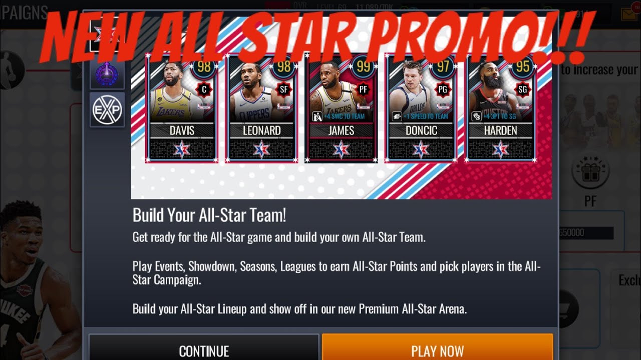 NEW ALL STAR PROMO IN NBA LIVE MOBILE 20!!! - YouTube
