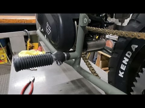 Building a new custom racing mini bike Part 18 foot peg mounts - YouTube