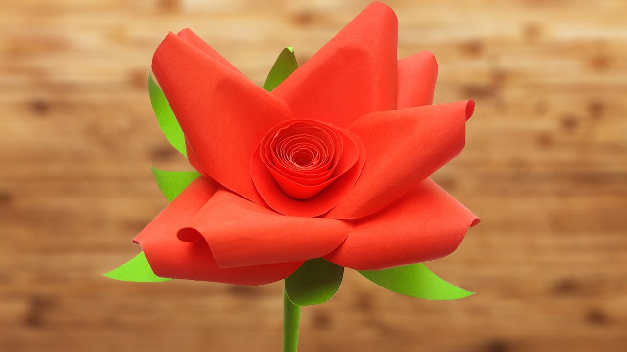Papercraft: Rose flower | Paper roses | Origami rose | Flower making ...