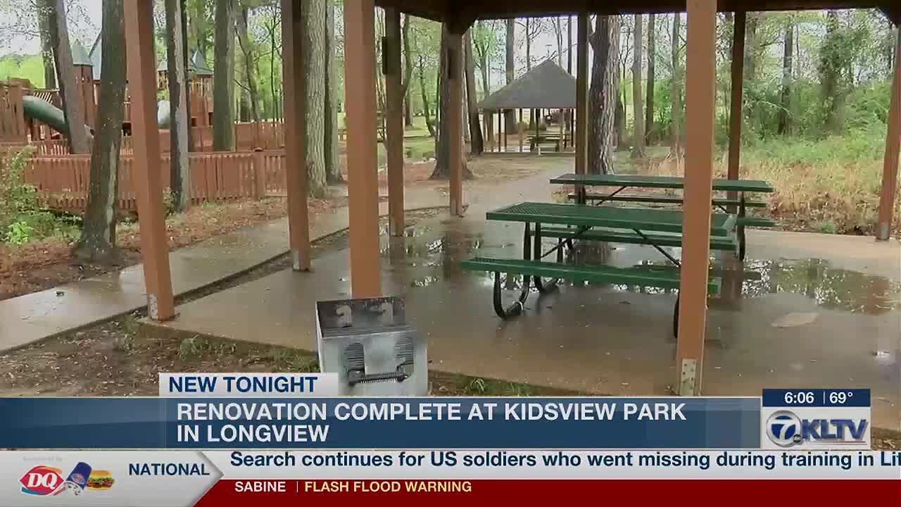 Longview park reopens with new playground features - YouTube
