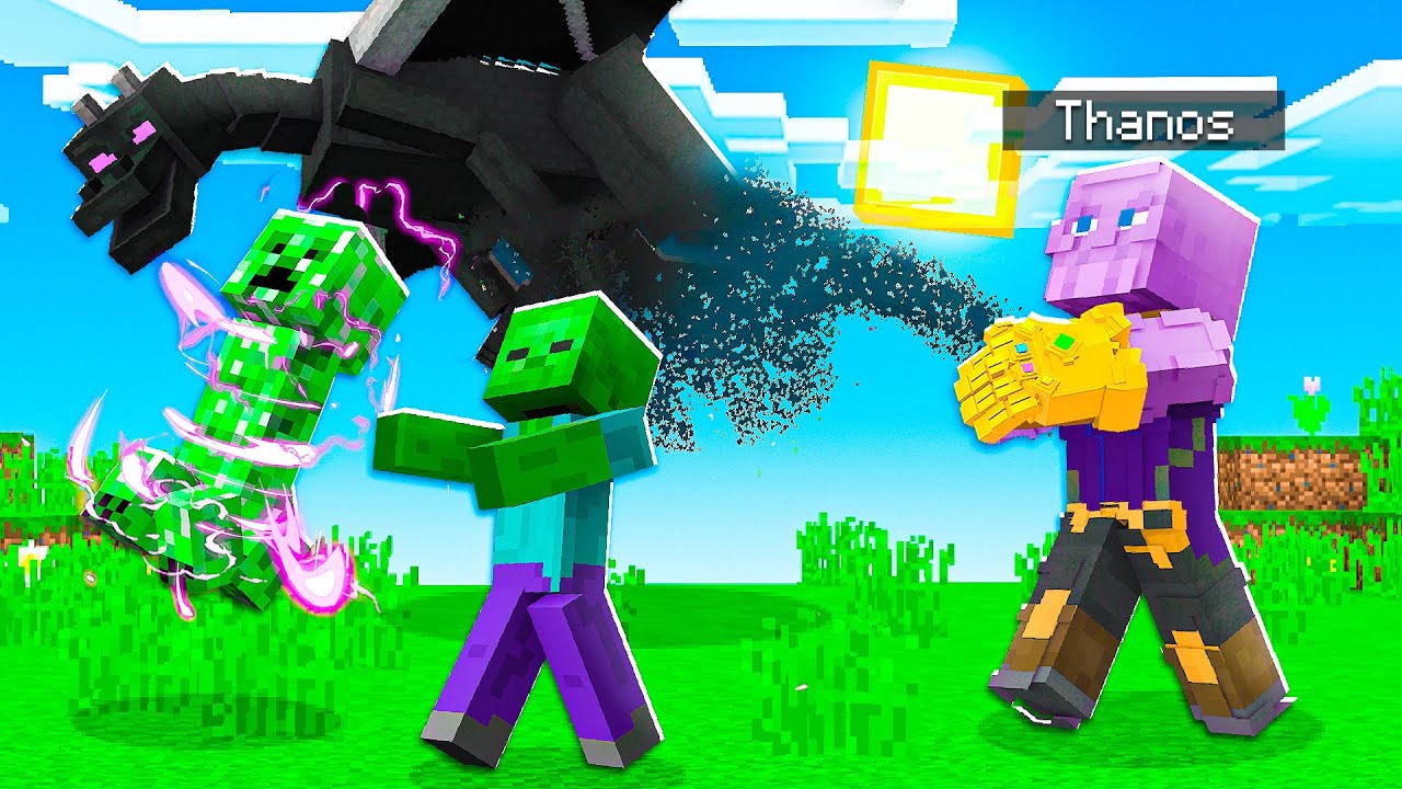 Playing MINECRAFT As THANOS! (10000x Stronger) - YouTube