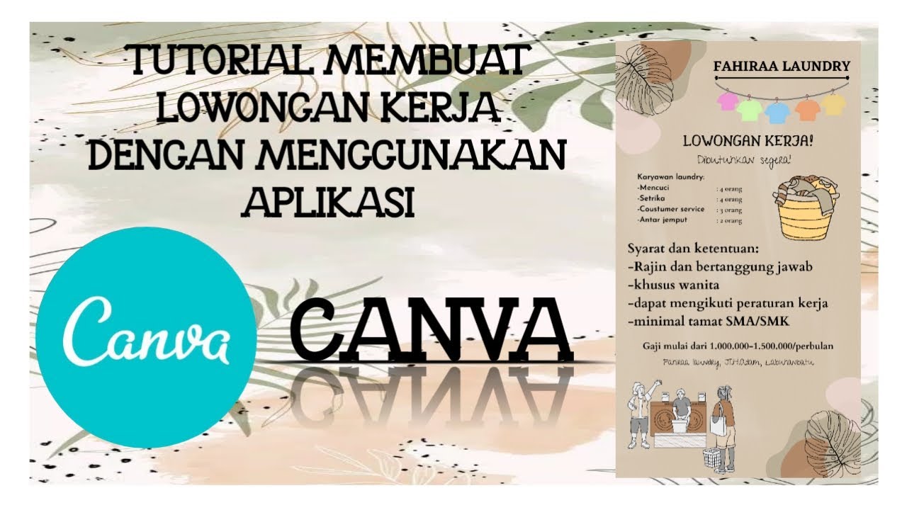 TUTORIAL LENGKAP DAN GRATIS CARA MEMBUAT DESAIN LAYOUT LOWONGAN KERJA ...