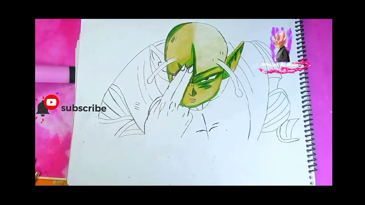 COMO DIBUJAR A PICORO DE DBZ SUPER HERO PICORO PASO A PASO | TUTURIAL ...