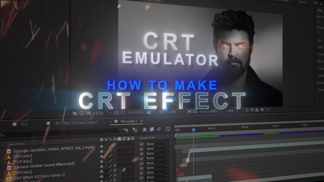 How to make CRT Effect | CRT EMULATOR | After Effects Tutorial - YouTube
