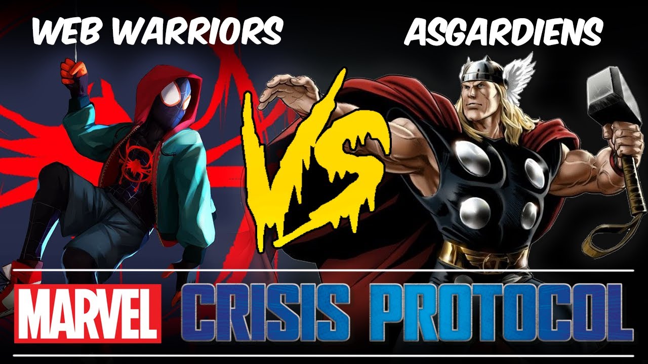 Rapport de bataille Marvel Crisis Protocol de Noël - Web Warriors Vs Asgard - YouTube
