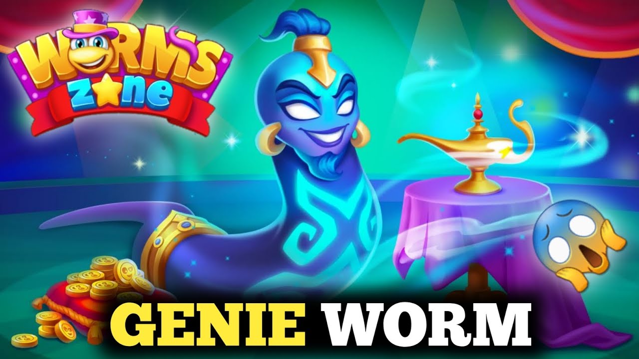 GENIE WORM Game Play 😱 in Worm Zone.io | April Fool Day Event Worm game ...