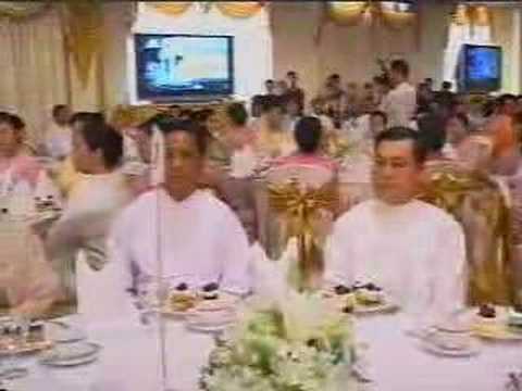 Myanmar Wedding of Burma Than Shwe's daughter - 13of24 - YouTube