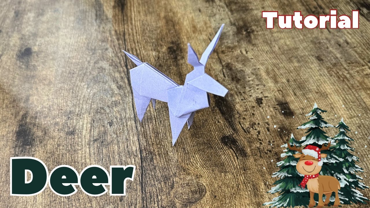 DIY PAPER DEER ORIGAMI TUTORIAL | HOW TO FOLDING ORIGAMI DEER EASY ...