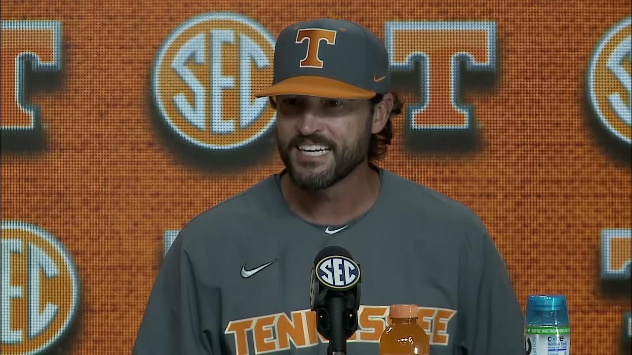 Tony Vitello reacts to win over Mississippi State in SEC Tournament | Tennessee Baseball - YouTube